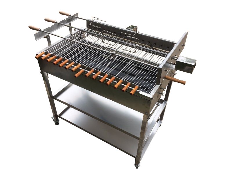 large commercial stainless steel cypriot bbq with 15 skewers – SunshineBBQs